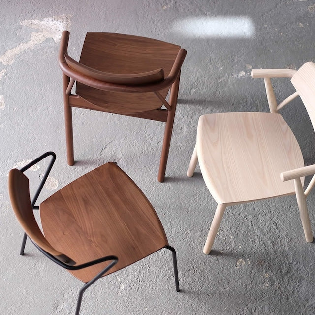 dual chair : stackable : Walnut – mcraft